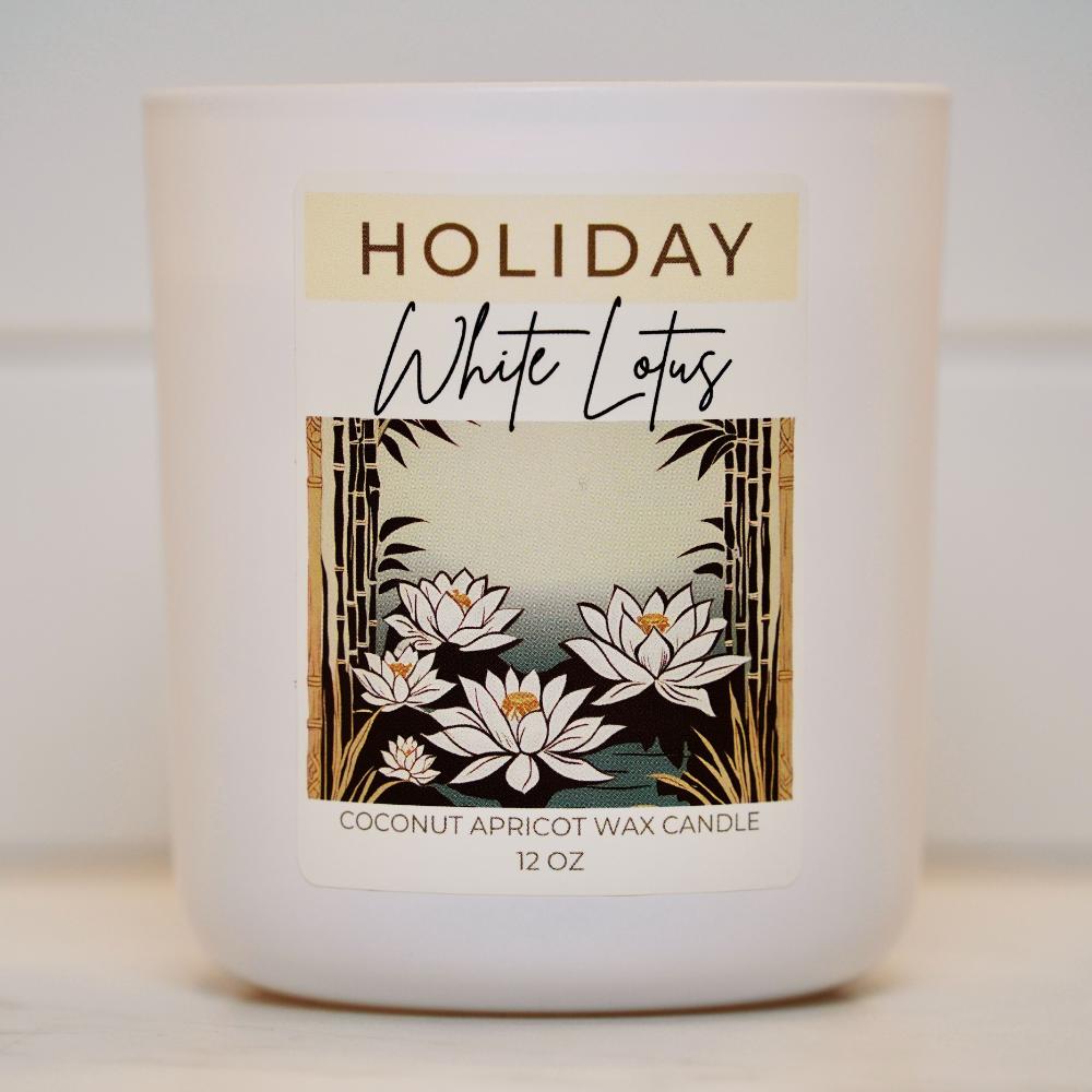 White Lotus Holiday Candle – Martha Candle Co.